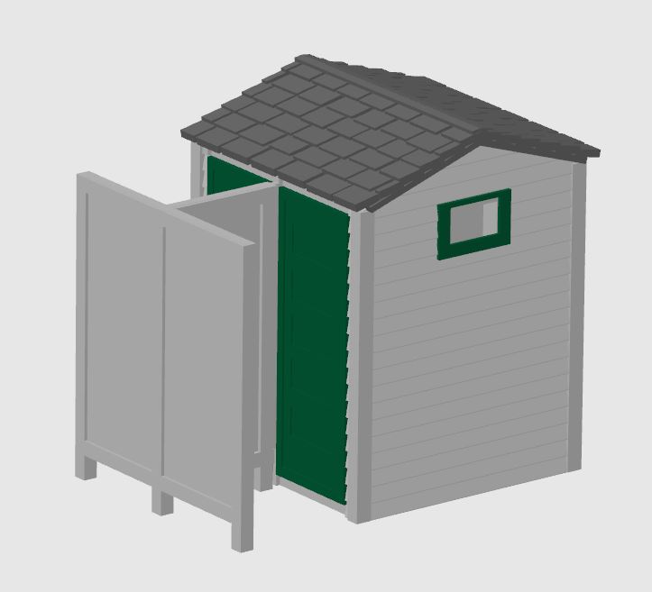 RR Craftsman Store. Great Northern 2-Stall Privy - HO Scale