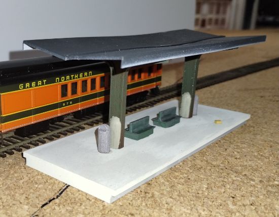 RR Craftsman Store. Covered Station Platform, 2 x 50-foot - HO Scale